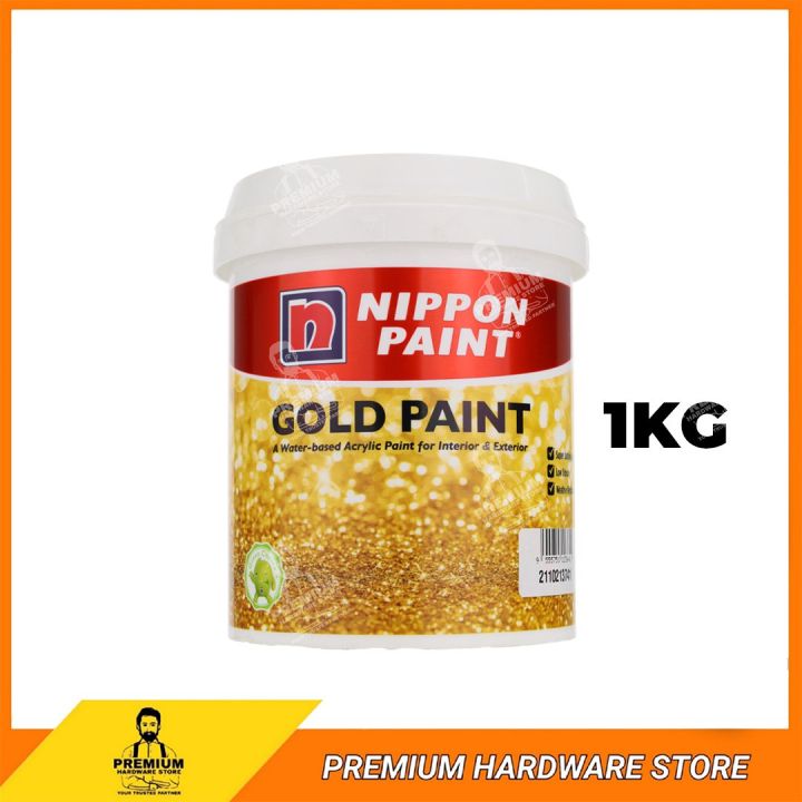NIPPON GOLD PAINT 999 GOLD 1KG Water Based UV Protection Gold Paint ...
