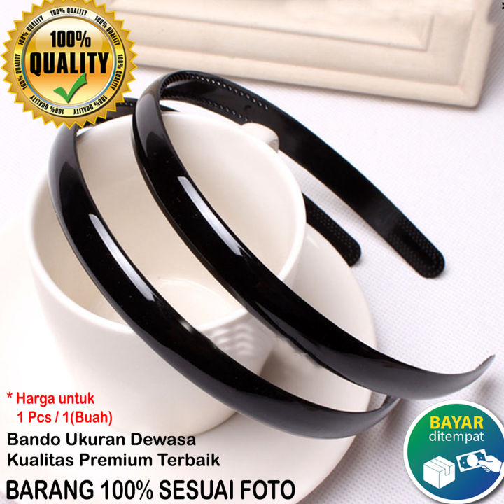 Bando hitam polos Medium Tebal Dan Awet / Bando hitam Korea | Lazada ...