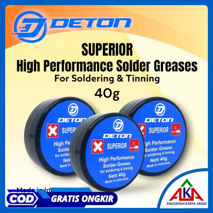Lotfet DETON SUPERIOR 40 Gr Pembersih Solder Minyak Songka Soldering ...