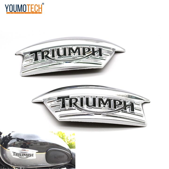 1Pair Motorcycle 3D Retro Gas Tank Emblem Fuel Badge Letter Decal ...