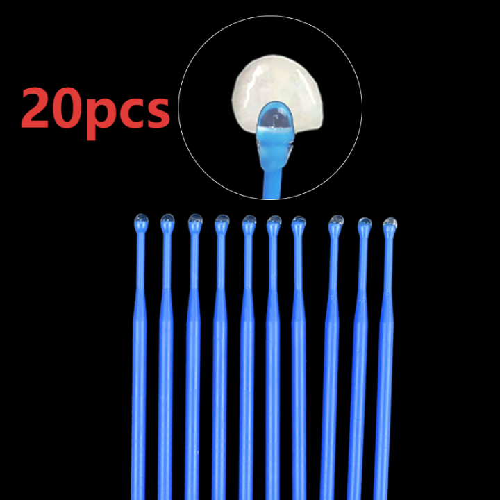 20pcs Dental Adhesive Tip Applicator Tooth Crown Bonding Stick ...