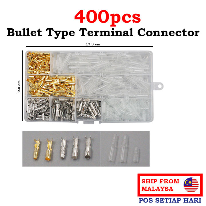 4mm Wire terminal Connector Bullet Type Crimp Electrical Cable ...