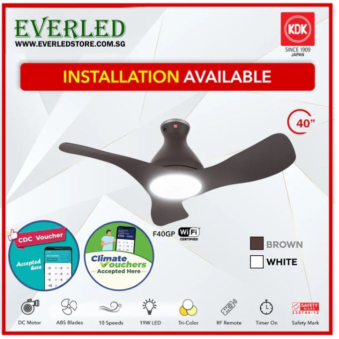[PRE-ORDER ETA MID OF FEB][FREE INSTALLATION] KDK DC F40GP 40" (101cm ...