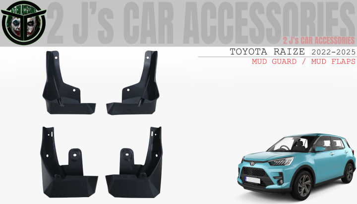 TOYOTA RAIZE 2021 TO 2025 MUD GUARD / MUD FLAPS / SPLASH GUARD 4PCS ...