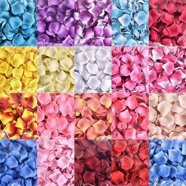 100pcs Colorful Artificial Rose Petals Romantic Silk Rose Leaves ...