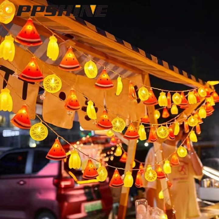 10 LEDS Lemon Fairy Light Banana Watermelon Fruit String Lights for ...
