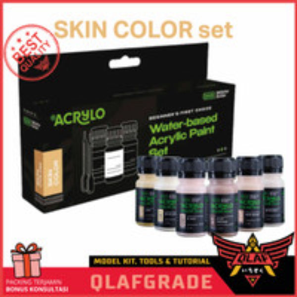 ACRYLO SKIN COLOR SET Paket Cat Gundam Starter Kit model diorama ...