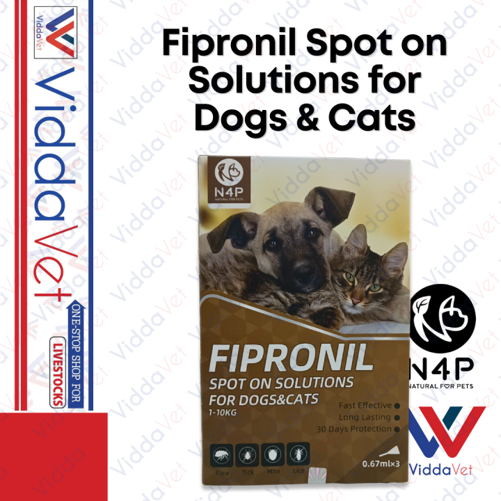 VIDDAPET N4P FIPRONIL SPOT ON SOLUTIONS FOR DOGS AND CATS 1 TO 10KG ...