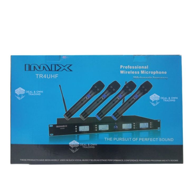 IMIX ITR-U4 Professional 4 Channel UHF Wireless Microphone | Lazada PH