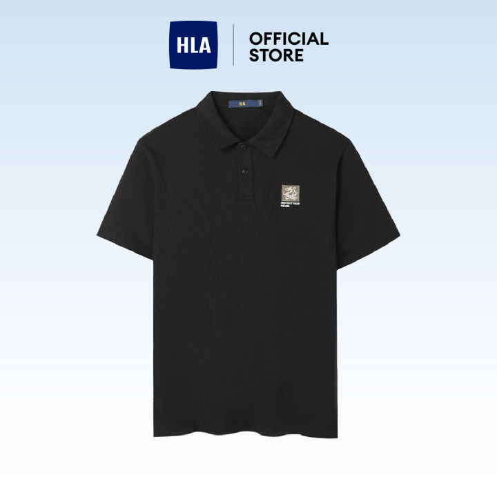 HLA Solid Colour Breathable Short Sleeve Polo Shirt Men - HNTPD2W031A31 ...
