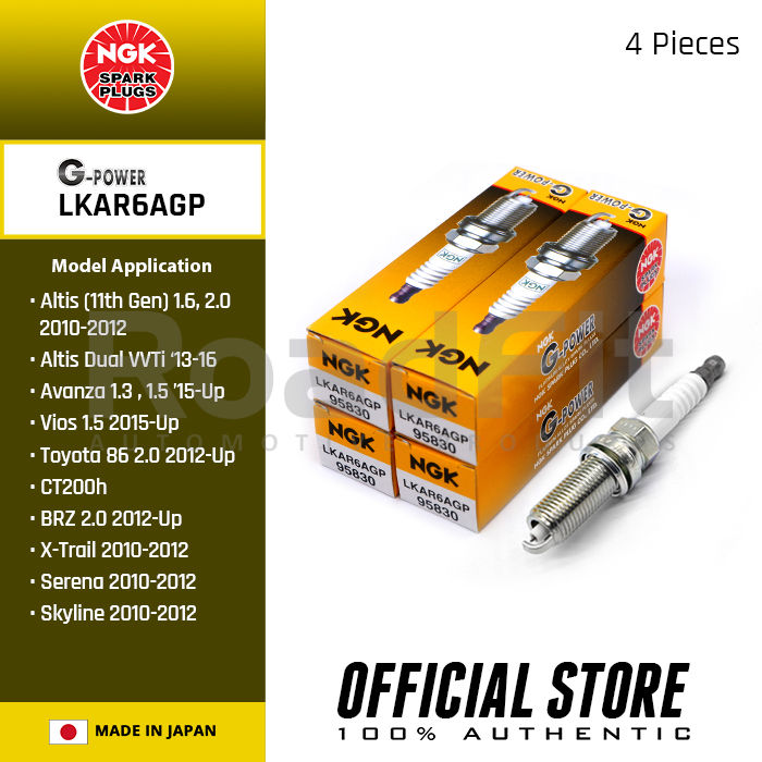 Roadfit NGK LKAR6AGP G-Power Platinum Spark Plugs For Toyota Corolla ...