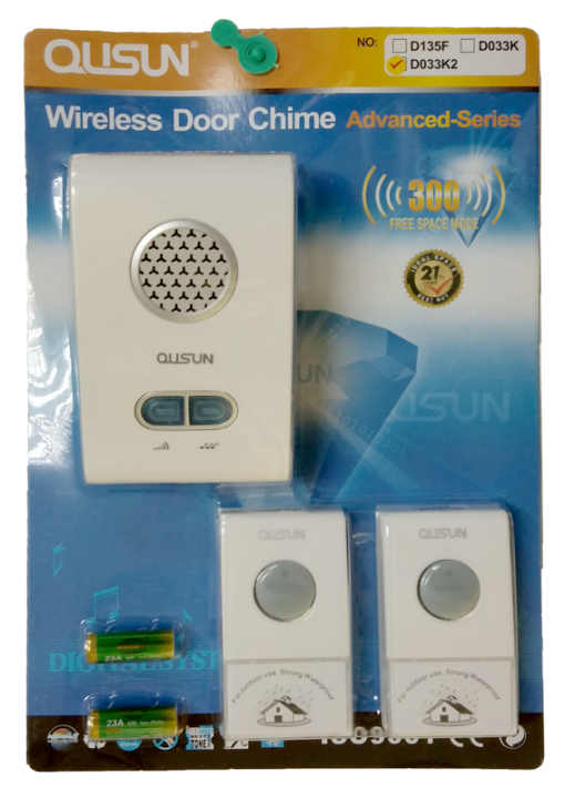QUSUN D033K2AC Wireless Digital Door Chime | Lazada