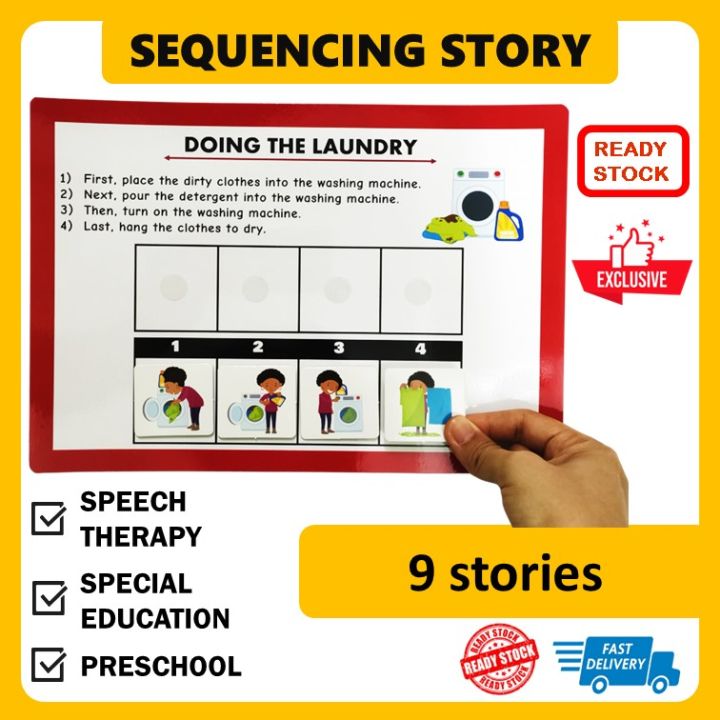 4 Steps Sequencing Sentence Building Speech Therapy Speech Delay Book ...
