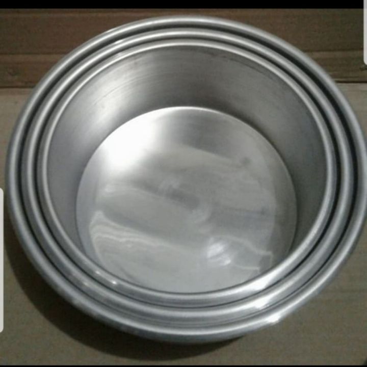 ISI 3 PCS LOYANG BOLU BULAT PRESS TANPA SAMBUNGAN Uk 18 20 22 CM TINGGI ...