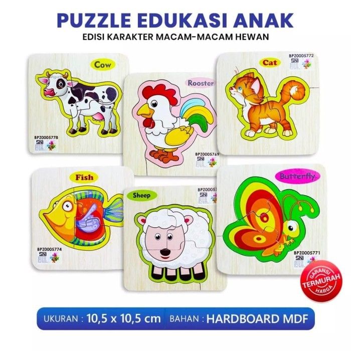 Mainan Puzzle Edukasi Anak Ukuran Kecil Mini Wooden Toys | Lazada Indonesia