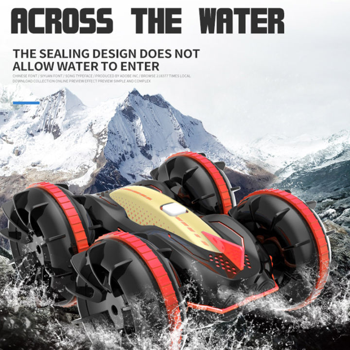 2.4G Light Remote Control Amphibious Car Toy Waterproof Four-wheel ...