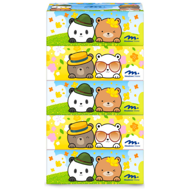 Meadows Home Facial Tissue Chara Box 130 Sheets x 5s | Lazada PH