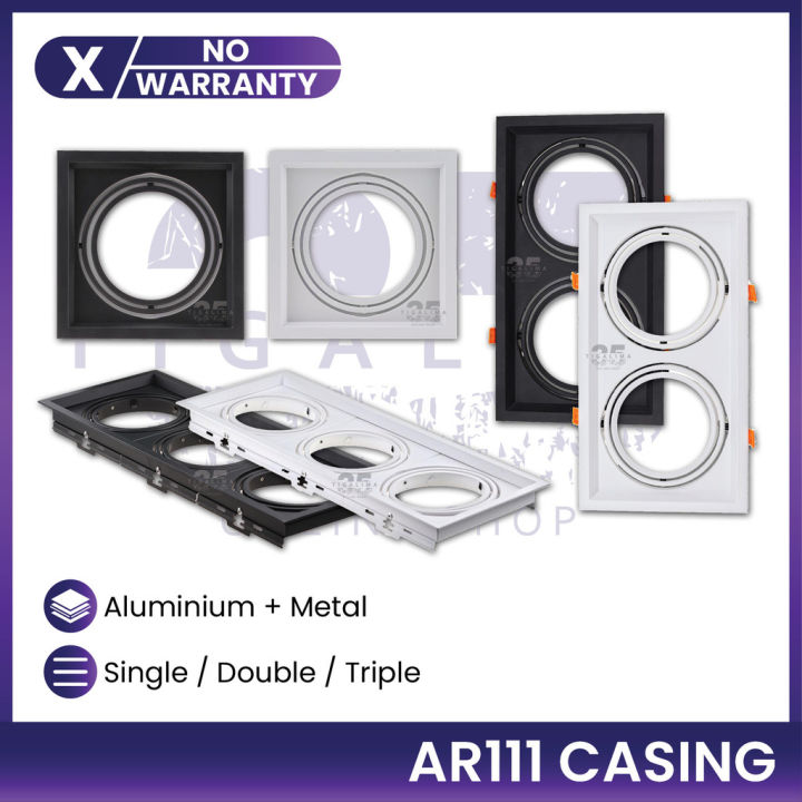AR111 Recessed Downlight Casing Black White Single Double Triple Head ...