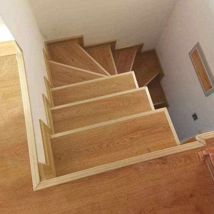 Milk Color Original Wood Style Staircase Antique Wood Grain Stair Step ...