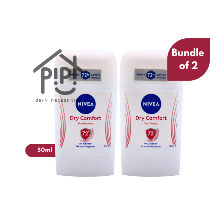 Nivea Deodorant Stick Dry Comfort 2 x 50ml | Lazada Singapore