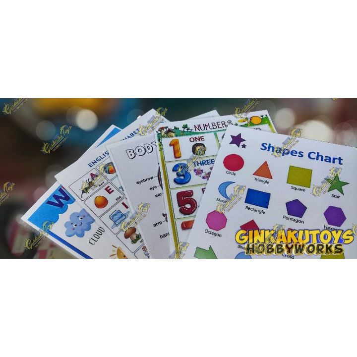 Educational Learning Materials and Charts For Kids Laminated in A4 Size ...