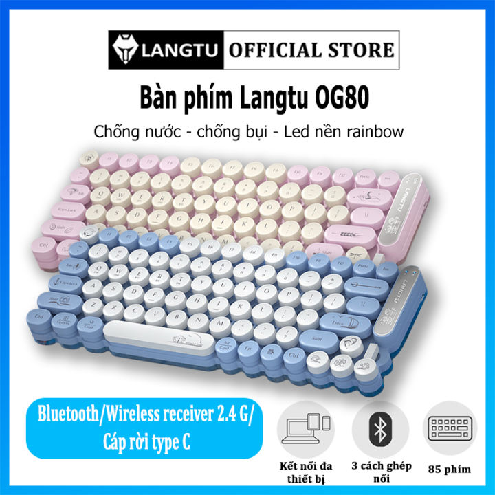 Bàn Phím Không Dây LANGTU OG80 Gaming Layout 80 Phím Chơi Game Văn ...