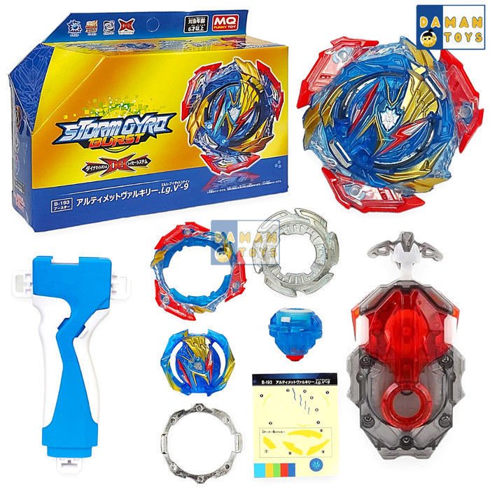 mainan gangsing beyblade burst set launcher gasing bayblade - Biru ...