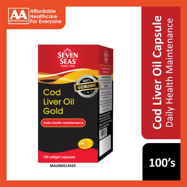 Seven Seas Cod Liver Oil Gold Capsule (100's) (Halal) | Lazada