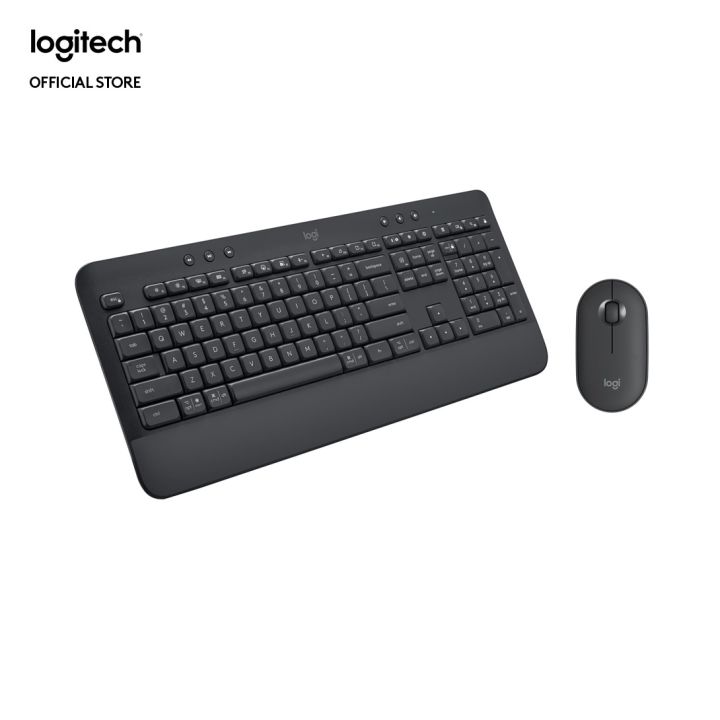 Logitech Signature K650 Wireless Keyboard with Wrist Rest, Full-Size ...