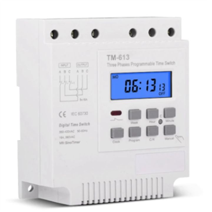 Three Phases 380V 415V TIMER Programmable Switch with Backlight ...