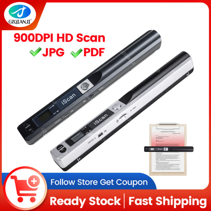 Mini iScan Portable Handheld Wand Wireless Scanner A4 Size 900DPI JPG ...