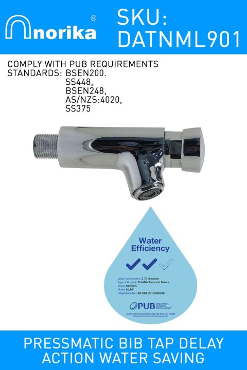 "NORIKA®" Bathroom Self-Closing Delay Action Press Wall Mounted Tap ...