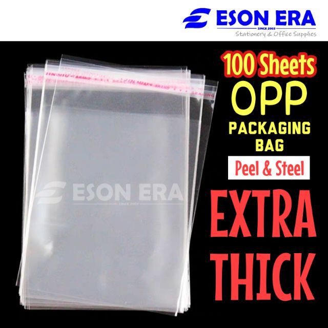OPP Bag Packaging Bag Extra Thick 100 sheets A4 Size Plastic Tudung ...