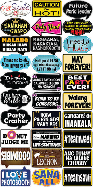 Photobooth props 30pcs set on sintraboard | Lazada PH