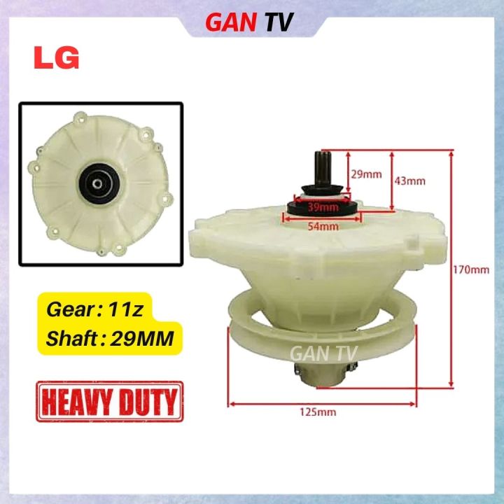 Heavy Duty LG 11 Gears 29MM Semi Auto Washing Machine Gearbox Gear Box ...