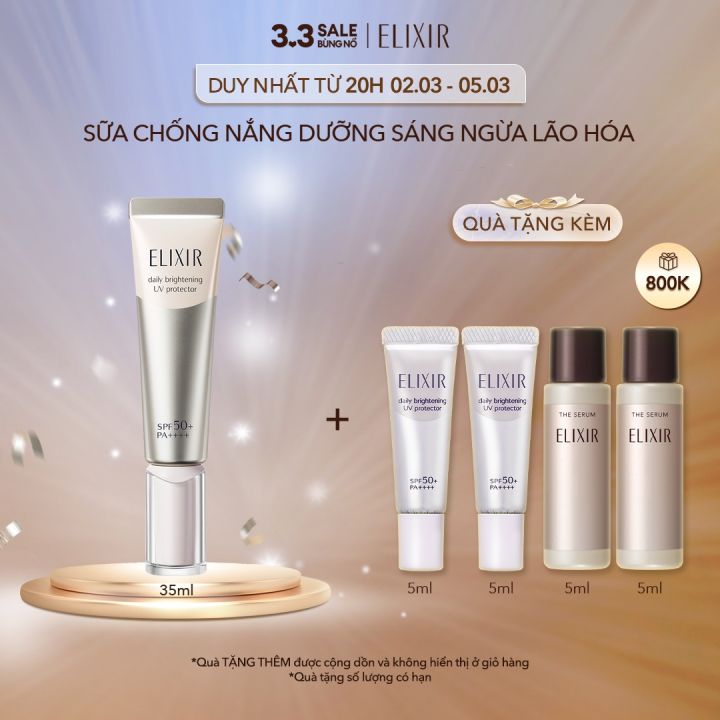 Sữa chống nắng dưỡng trắng Elixir Daily Brightening UV Protector 35ml | Lazada.vn