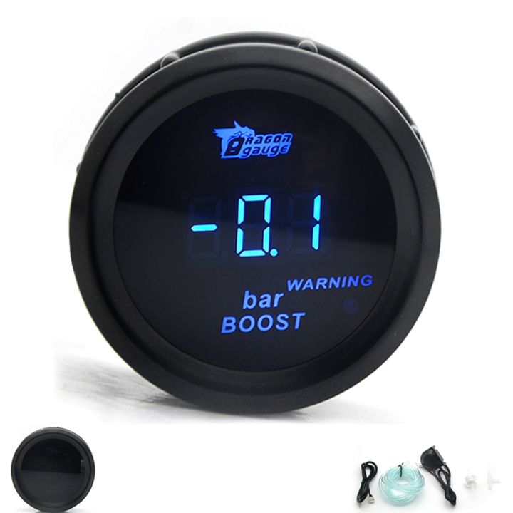 BOOST BAR 2\" 52Mm Car Digital Turbo Boost Gauge PSI BAR Water Temp Oil ...
