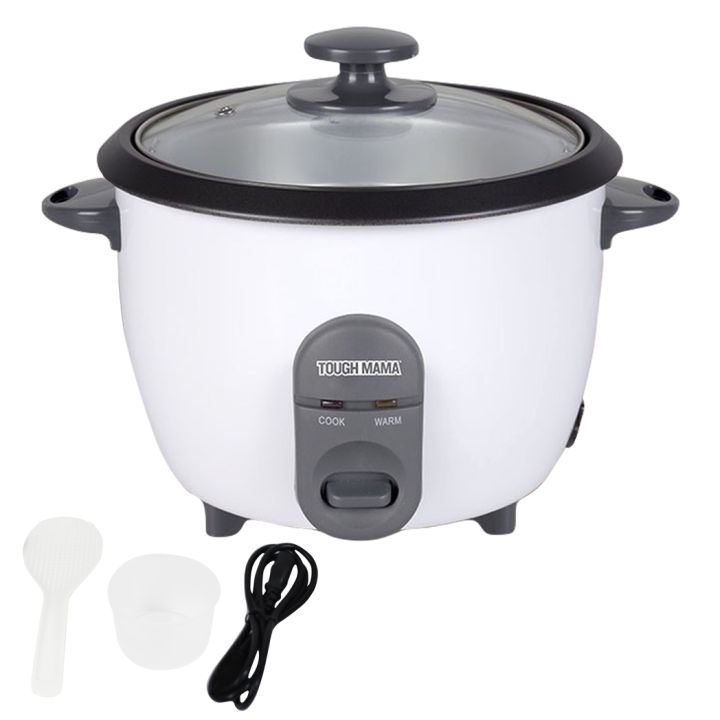 Tough Mama Original 1.2L Rice Cooker with Steamer (6-cup) White NRC12 ...