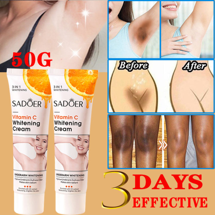 SADOER Vitamin C Whitening Cream Hydrating Moisturizing Underarm Whitening Cream Body Whitening ...