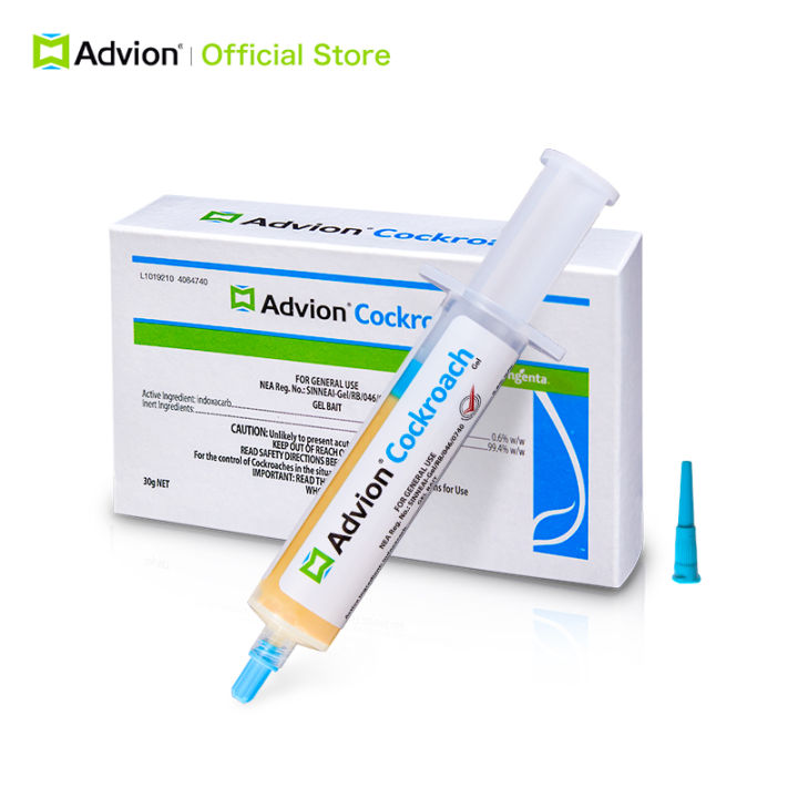 Advion Cockroach Gel Bait, 30g, 1 Plunger and 1Tip, Indoor and Outdoor Use, Roach Killer Gel for ...