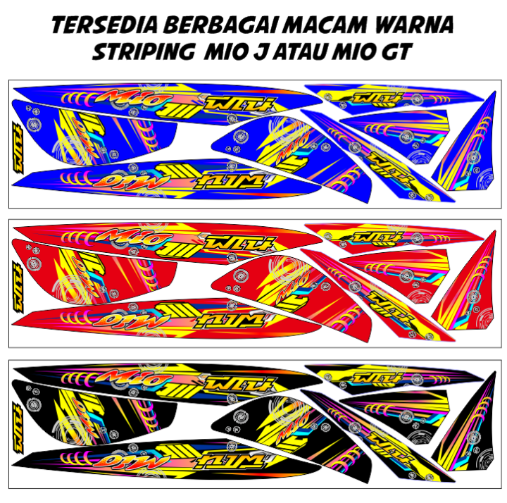 STRIPING YAMAHA MIO GT ATAU MIO J VARIASI STICKER MOTOR THAILAND STYLE ...