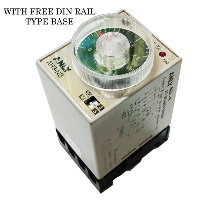 Industrial Control Timer. Brand:"ANLY. Multi -Range Analogue Timer Type: AH3-NB Time: 0-3s/0-30s ...