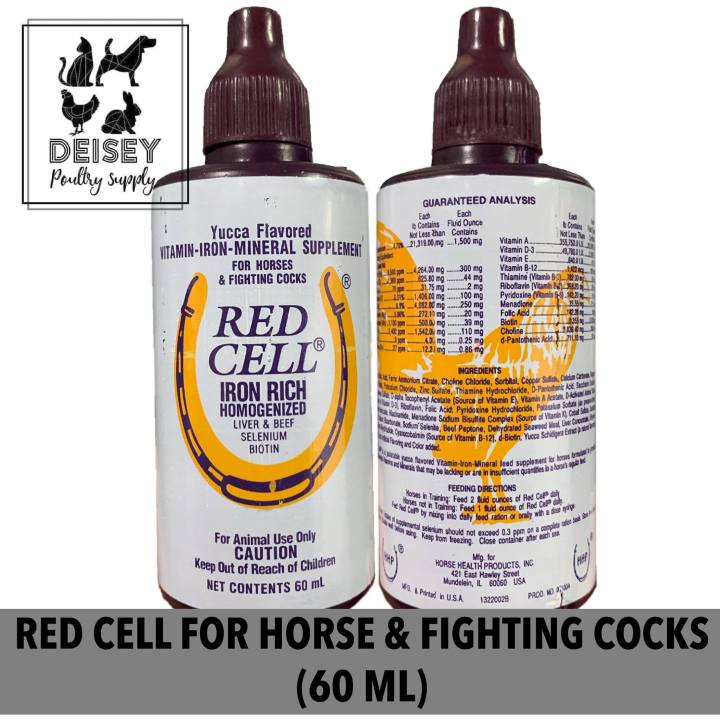 ORIGINAL RED CELL VITAMINS FOR HORSE AND GAMEFOWL 60ML (1 BOTTLE ...