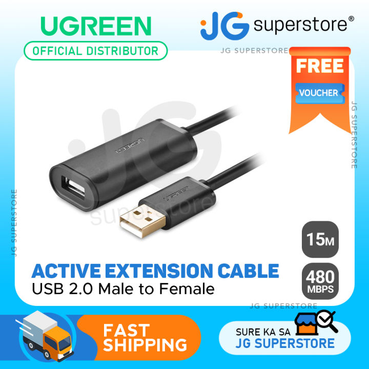 UGREEN USB 2.0 Male to Female Gold-Plated Extension Cable 480Mbps with ...