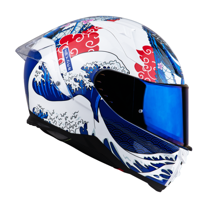 Spyder FURY GD SA - AKIRA Dual Visor Full Face Helmet (FREE CLEAR VISOR ...