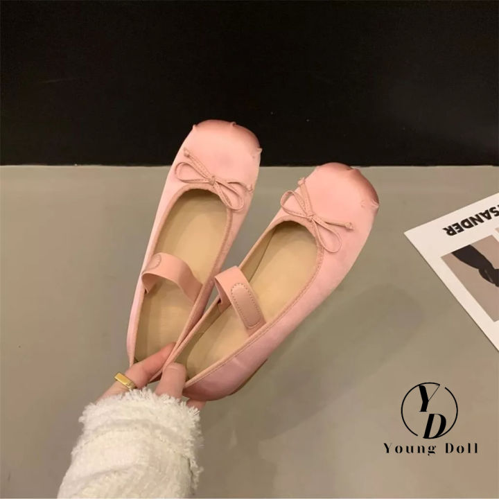 vfky87 Satin Doll Shoes for Women 2023 Spring New Arrivals Pink Ballet ...