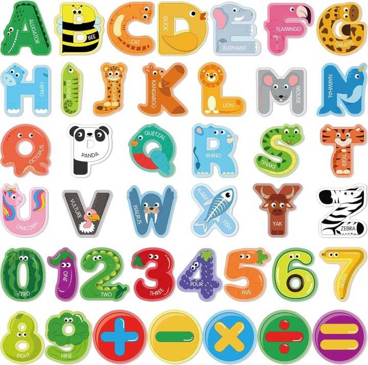 41 Pieces Magnetic Letters and Numbers Alphabet Magnets for Toddlers 3 ...
