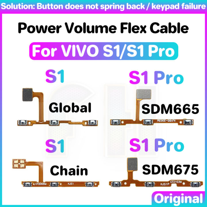 Power Volume button flex For Vivo S1 S1 Pro Switch ON OFF Key Mute ...