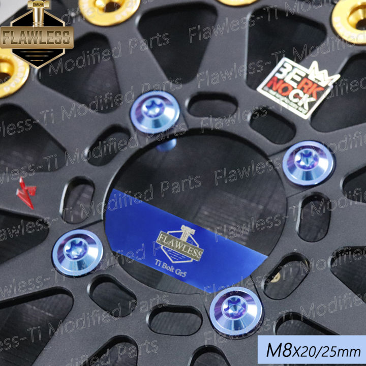 Flawless-Ti Gr5น็อตจานดิส สกรูไทเทเนียม ไทเทเนียมจานเบรคโรเตอร์โบลต์ตัว ...