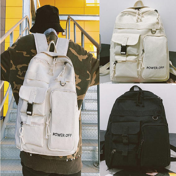 Large Capacity Korean Canvas School Bag Casual Backpack Bags Korean ...